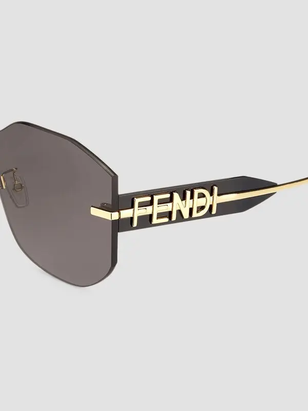 Fendi Graphy Rectangular Mask Sunglasses