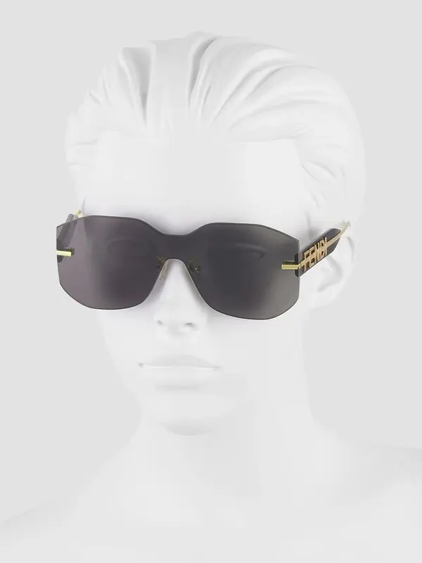 Fendi Graphy Rectangular Mask Sunglasses