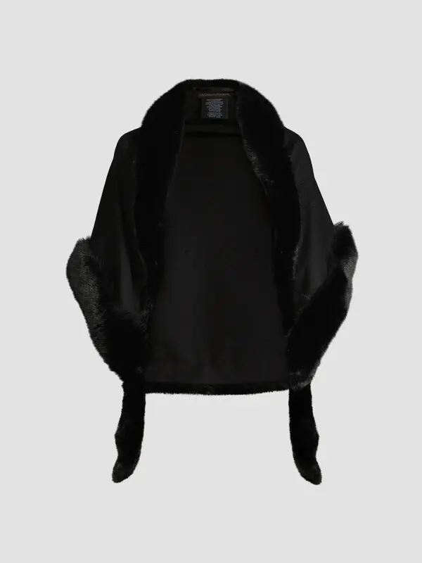 Sofia Cashmere Faux Fur & Cashmere Diamond Wrap
