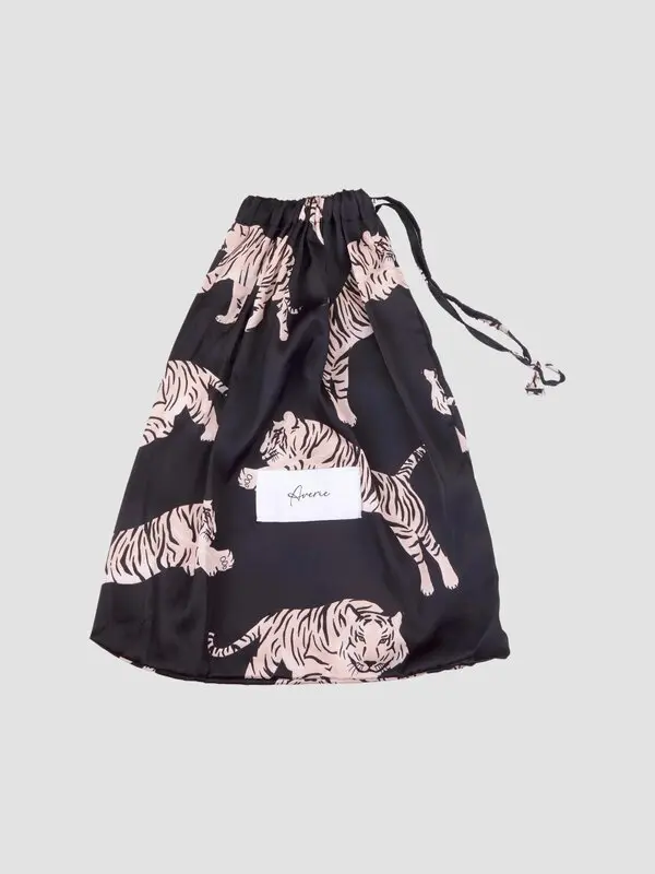 AVERIE Sierra 2-piece Tiger-print Satin Pajama Set
