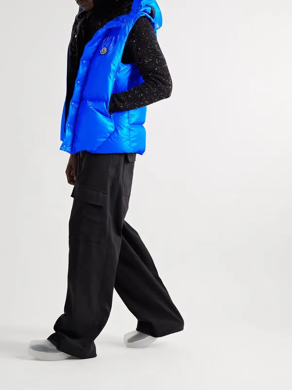 Moncler Lawu Quilted Ripstop Hooded Down Gilet