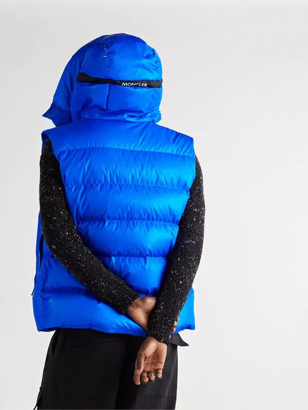 Moncler Lawu Quilted Ripstop Hooded Down Gilet
