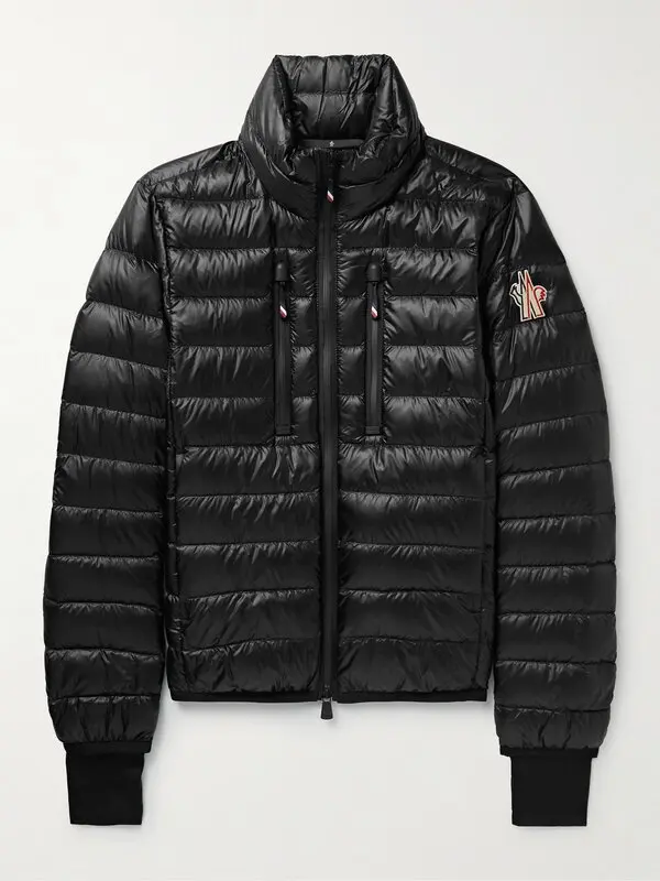 Moncler Hers Slim-fit Quilted Shell Down Jacket - Black