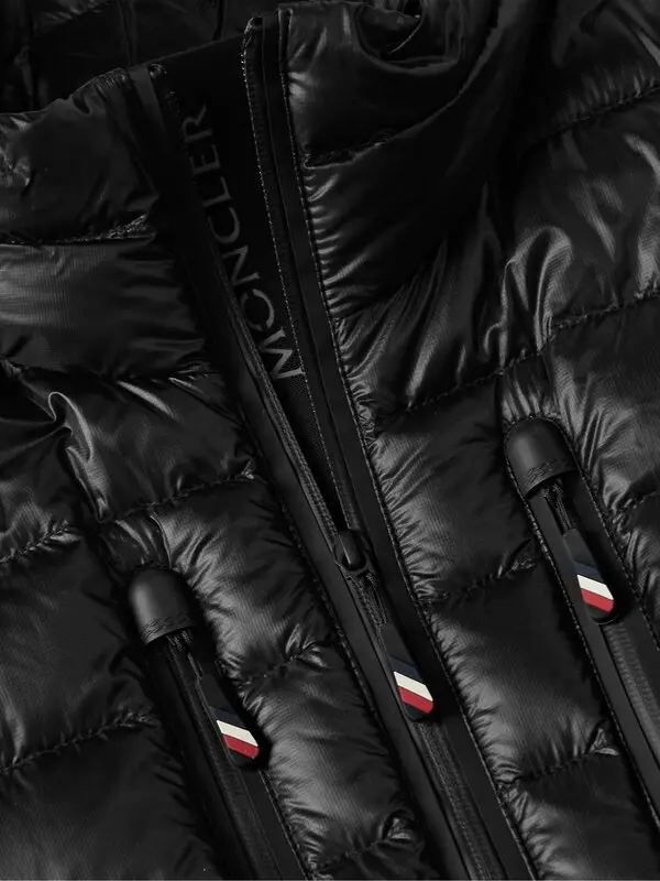 Moncler Hers Slim-fit Quilted Shell Down Jacket - Black