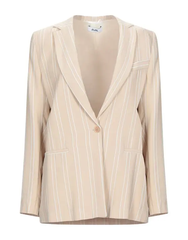 JIJIL Striped Blazer - Beige