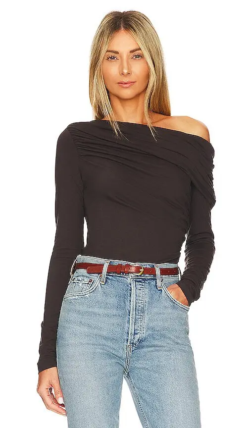 AGOLDE Kira Bodysuit In Brown
