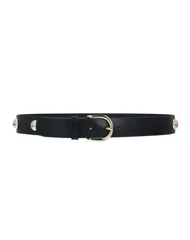 Sandro Cowhide Belt With Metal Appliqués - Black