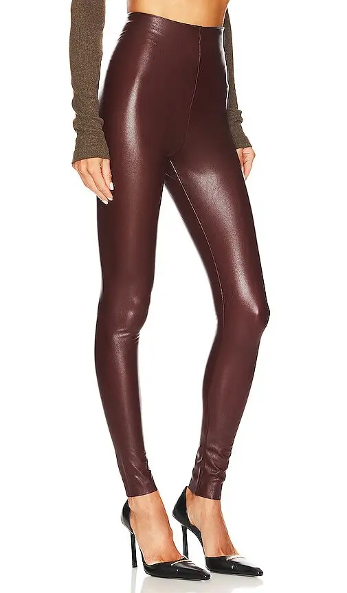 Commando Faux Leather Legging In Wine - Oxblood
