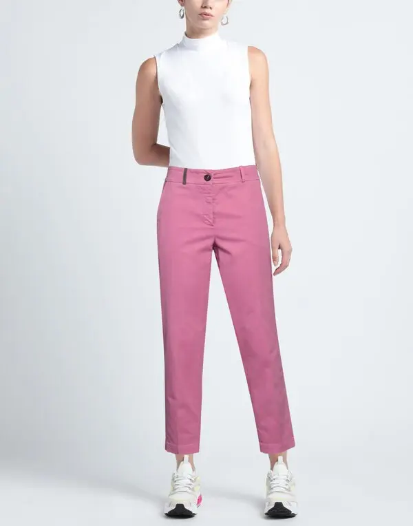 Peserico Tapered Twill Pants - Magenta