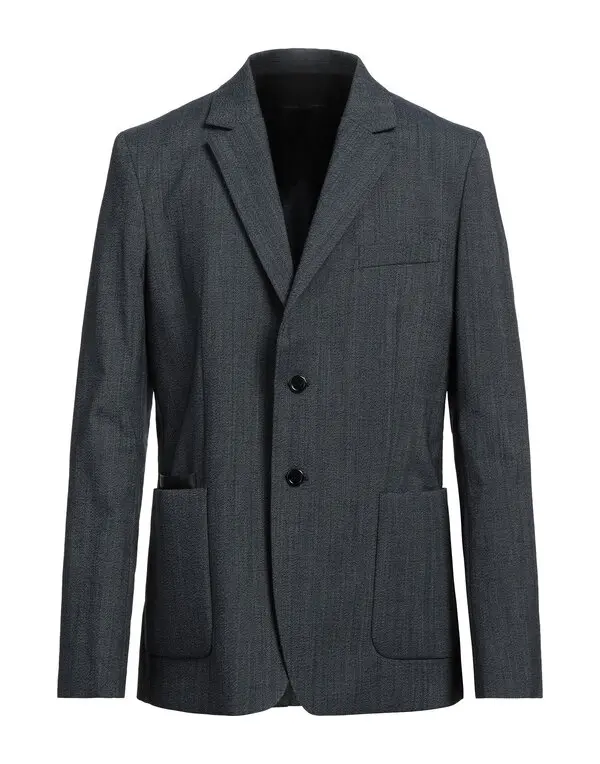 TRUSSARDI Blazer Size Virgin Wool, Cotton, Elastane - Dark Blue