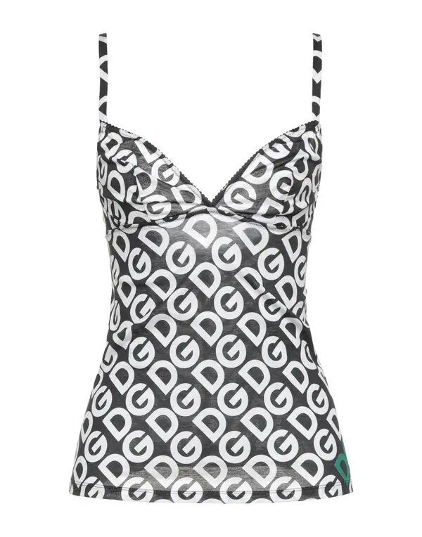 Dolce & Gabbana Cotton Jersey Tank Top With Logo Print