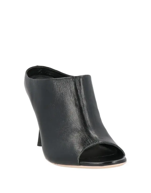 Agl Leather Spool Heel Sandals