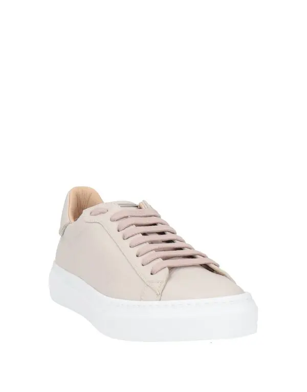 Fabiana Filippi Soft Leather Sneakers With Metal Applications