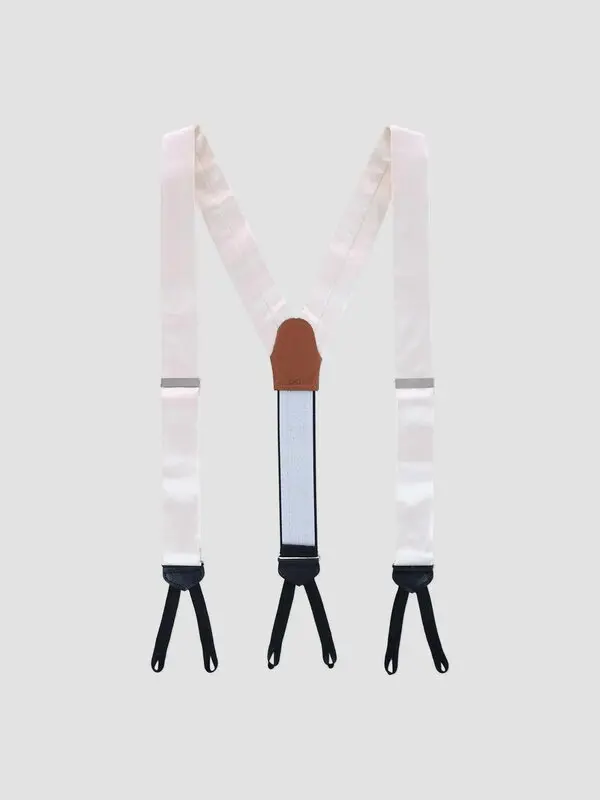 Trafalgar Sutton Formal Silk Brace - Ivory