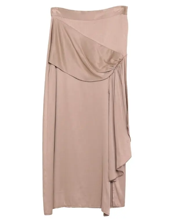 Dixie Midi Flared Skirt - Beige