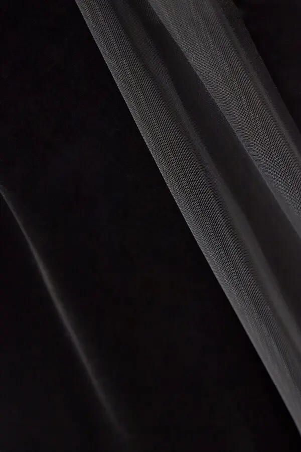 TOM FORD Paneled Velvet And Tulle Maxi Dress