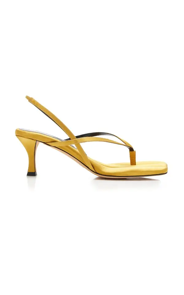 Proenza Schouler Square-toe Satin Sandals It 36.5