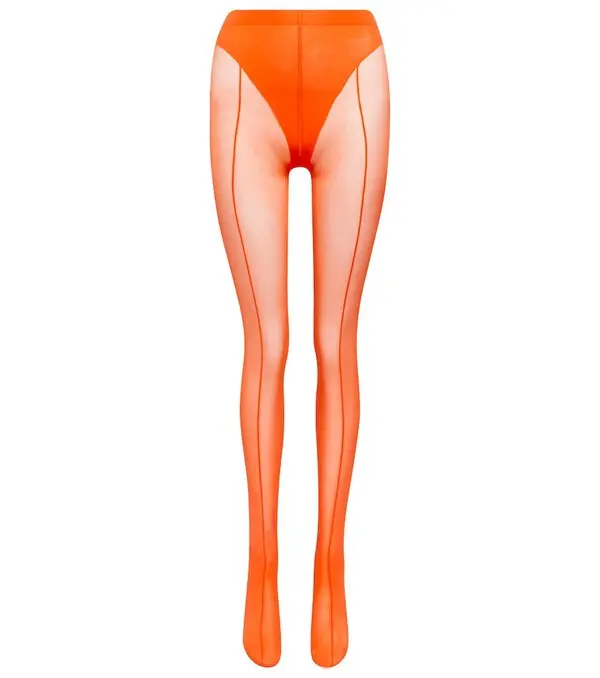 Wolford X Mugler A Tights - Orange