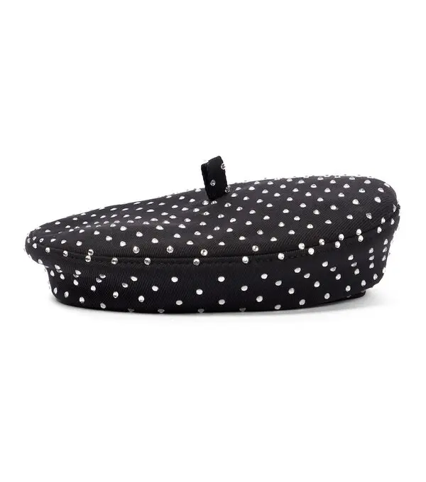 Ruslan Baginskiy Embellished Twill Beret - Black
