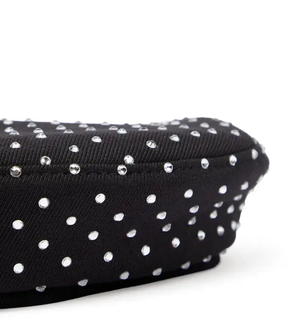 Ruslan Baginskiy Embellished Twill Beret - Black