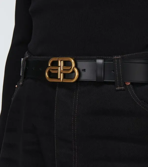 Balenciaga Bb Leather Belt