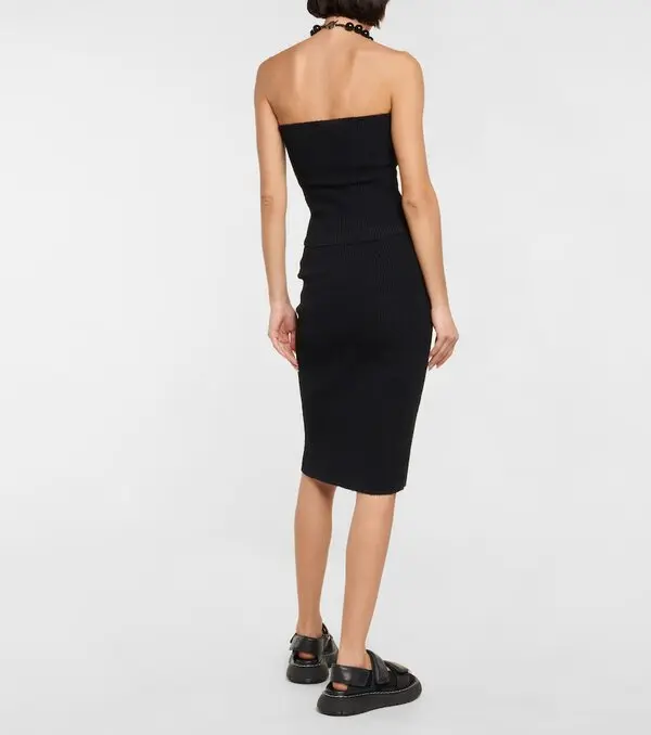 Wardrobe.NYC Strapless Ribbed Top