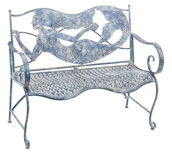 EVERGREEN Mermaid Metal Bench By - One-color