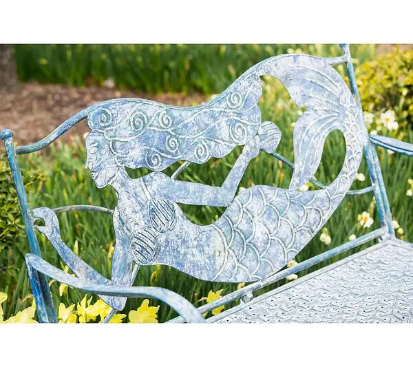 EVERGREEN Mermaid Metal Bench By