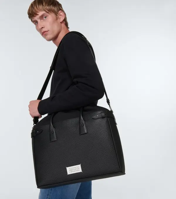 MAISON MARGIELA 5ac Document Holder Leather Tote Bag