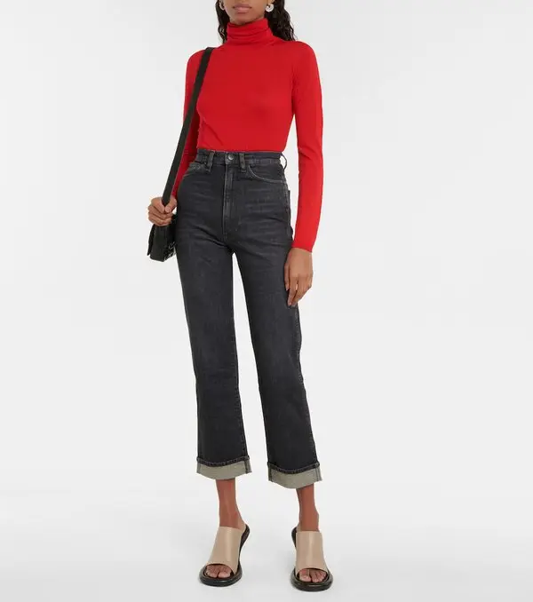 3x1 Claudia Extreme High-rise Straight Jeans - Black