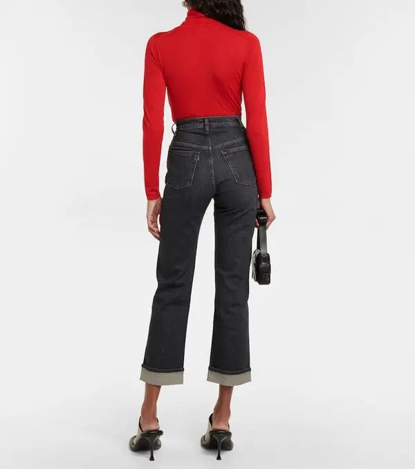 3x1 Claudia Extreme High-rise Straight Jeans - Black