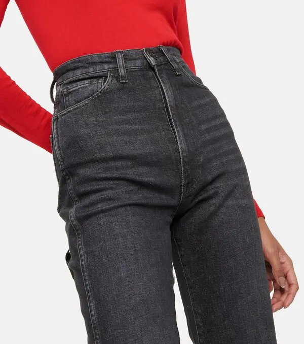 3x1 Claudia Extreme High-rise Straight Jeans - Black