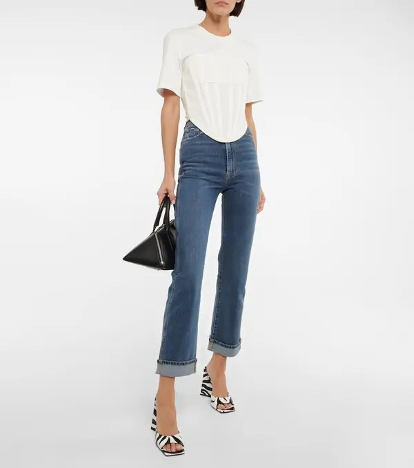 3x1 Claudia High-rise Straight Jeans - Black