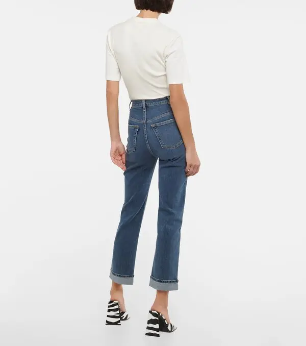 3x1 Claudia High-rise Straight Jeans - Black