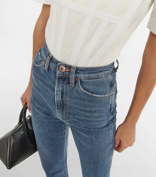 3x1 Claudia High-rise Straight Jeans - Black