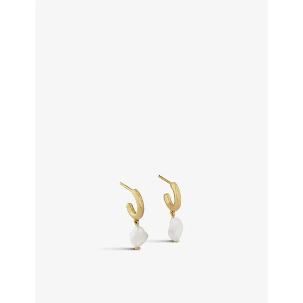Monica Vinader Keshi Pearl Hoop Earrings - White