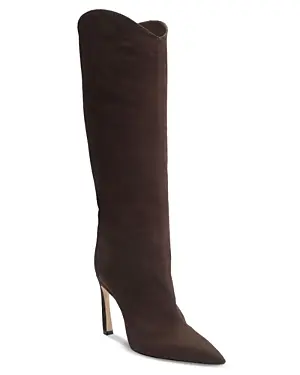 Schutz Maryana Sculpt Pointed Toe High Heel Boots