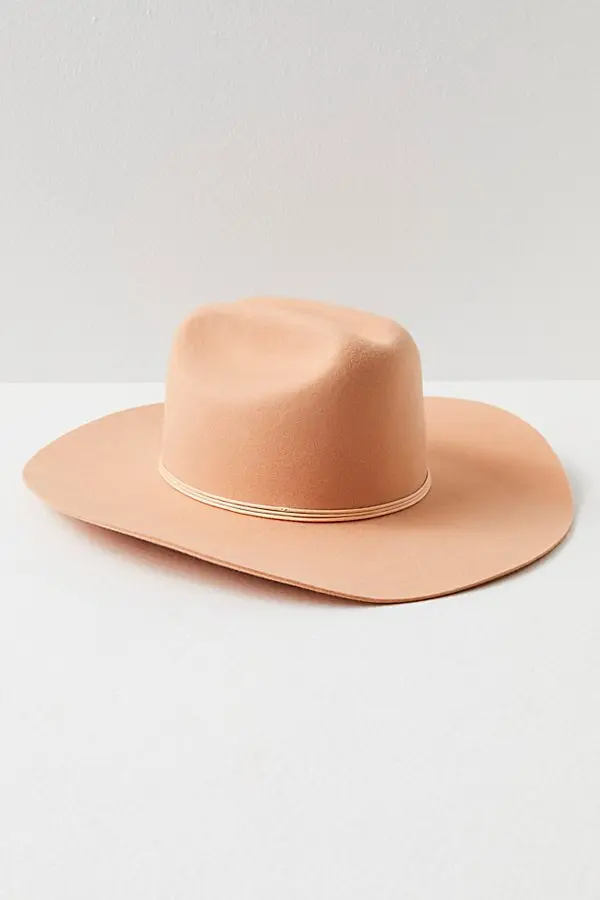 Lack Of Color Ridge Felt Cowboy Hat In Peach - 56% Off  display picture 3