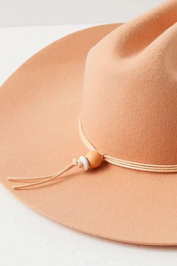 Lack Of Color Ridge Felt Cowboy Hat In Peach - 56% Off  display picture 3