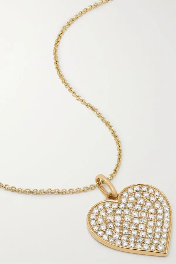 SYDNEY EVAN Extra Large Heart Diamond Necklace