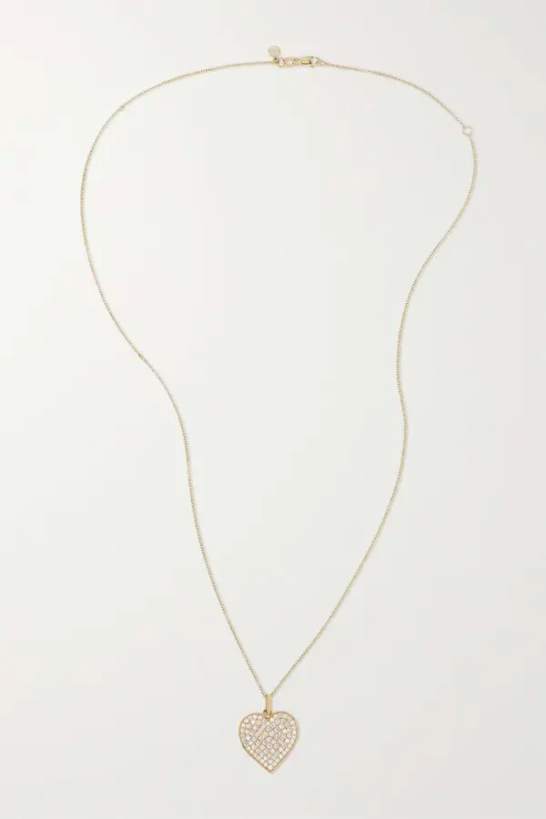 SYDNEY EVAN Extra Large Heart Diamond Necklace