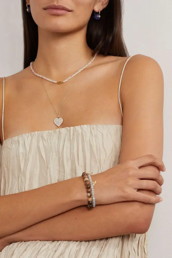 SYDNEY EVAN Extra Large Heart Diamond Necklace