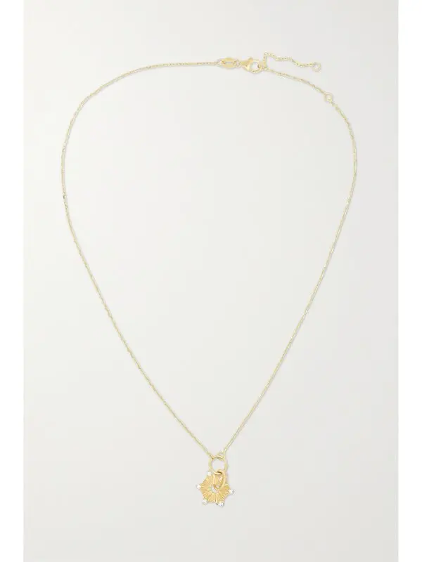 FOUNDRAE Disk Drop 18-karat Diamond Necklace