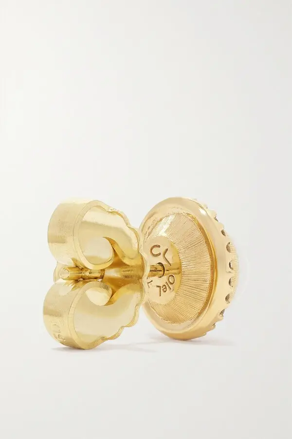 OLE LYNGGAARD COPENHAGEN Lotus Pearl And Diamond Earrings - Gold