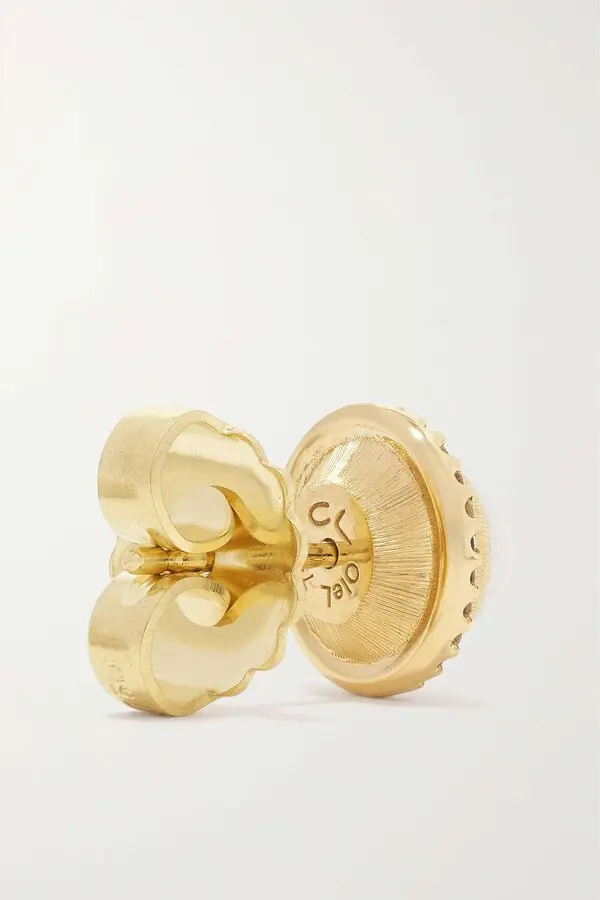 OLE LYNGGAARD COPENHAGEN Lotus Pearl And Diamond Earrings - Gold