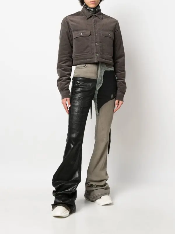 Rick Owens Corduroy Cropped Jacket - Grey