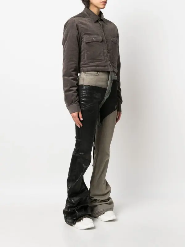 Rick Owens Corduroy Cropped Jacket - Grey