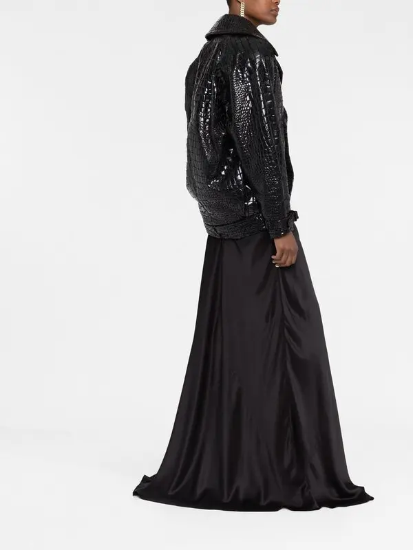 Saint Laurent Double-breasted Leather Coat