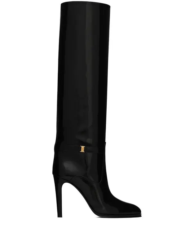 Saint Laurent Linda Leather Boots - Black