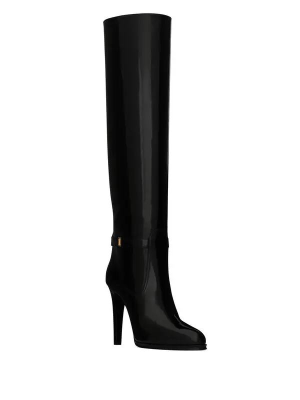 Saint Laurent Linda Leather Boots - Black
